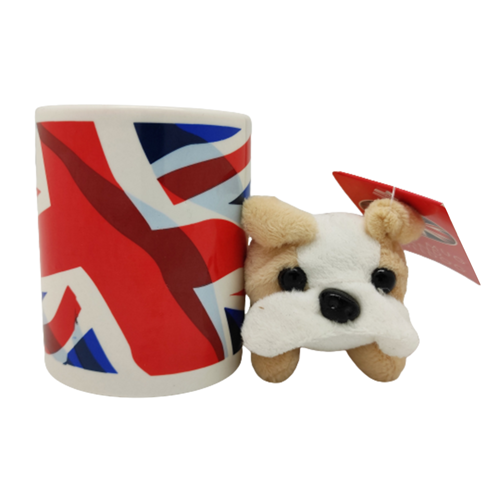 Union Jack Mug With Stuffed Bull Dog | UK Souvenirs – British Souvenirs